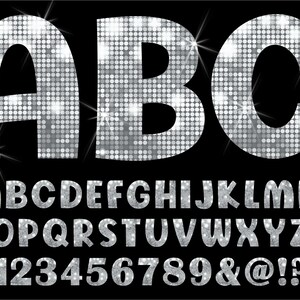 Bundle PNG Glitter Alphabet, Sparkle Clip Art, Letters Alphabet Numbers ...