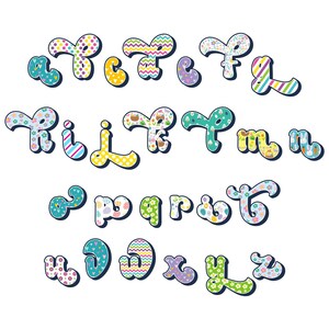 Retro Easter Alphabet PNG, Alphabet Clip Art, PNG, Doodle Easter ...