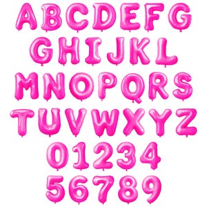 Pink Balloon PNG Letters, Transparent Background, Balloon Alphabet, PNG ...