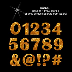 Bundle PNG Glitter Alphabet, Sparkle Clip Art, Letters Alphabet Numbers ...