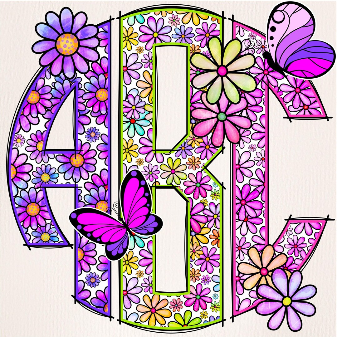 Monogram PNG Letters, Circle Monogram, Alpha Monogram, PNG Letters ...