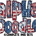 Patriotic Vintage Doodle Letters PNG, 4th of July, Independence Day ...