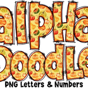 Fall Autumn Letters & Numbers PNG, Alpha Doodle, Letters, Fall Doodle ...