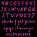 Neon Glow Effect Alphabet PNG Clip Art Letters Font Instant Download ...