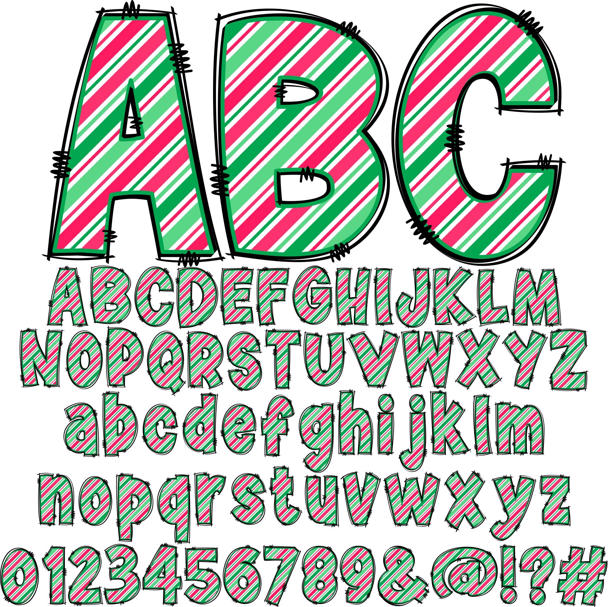 Pink Christmas Alphabet PNG Christmas Letters Christmas - Etsy
