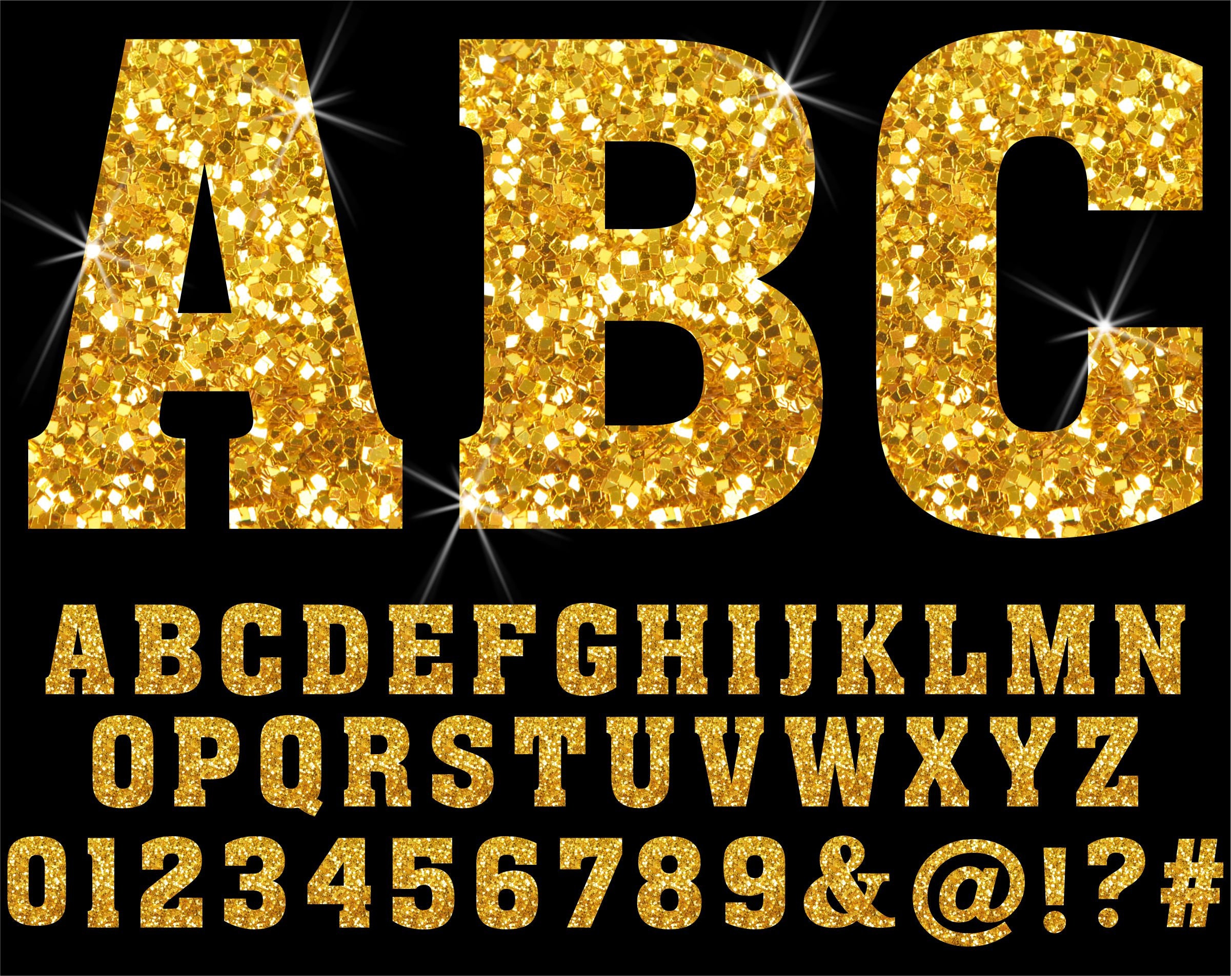 Bundle PNG Glitter Letters Sparkle Clip Art Letters Alphabet | Etsy