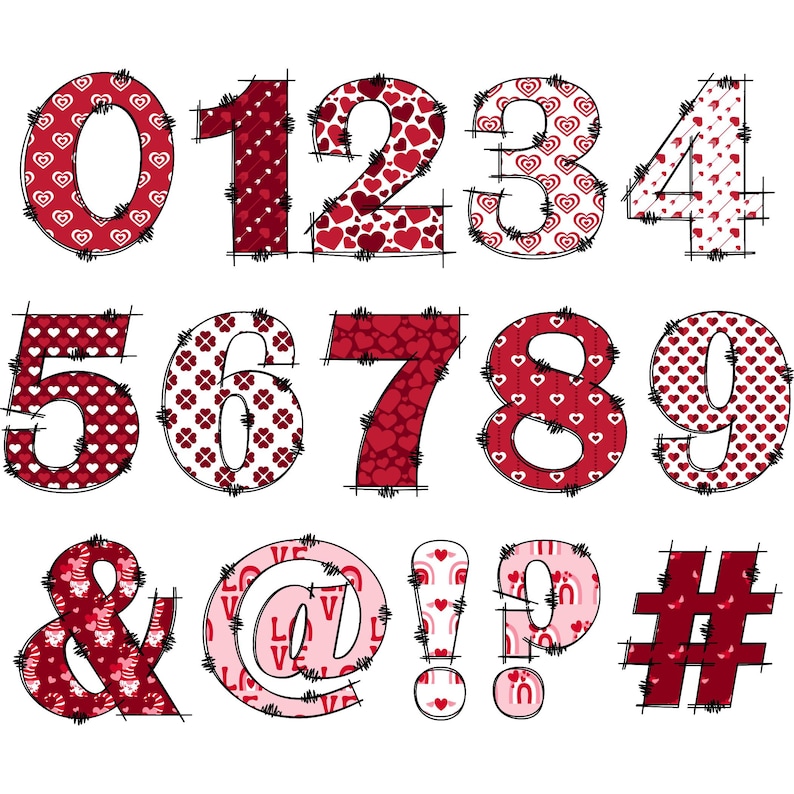 Valentine's Day Letters PNG Love Alphabet Clip Art PNG - Etsy