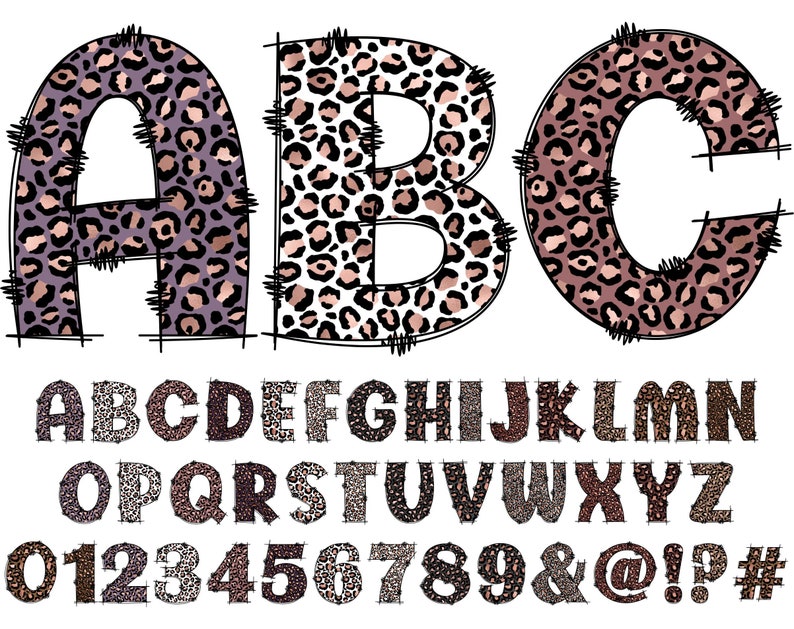 Leopard Print Alphabet PNG, Doodle Alphabet Clip Art, Transparent PNG ...