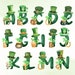 St Patrick's Day Letters PNG, Shamrock Alphabet Clip Art, Sublimation ...