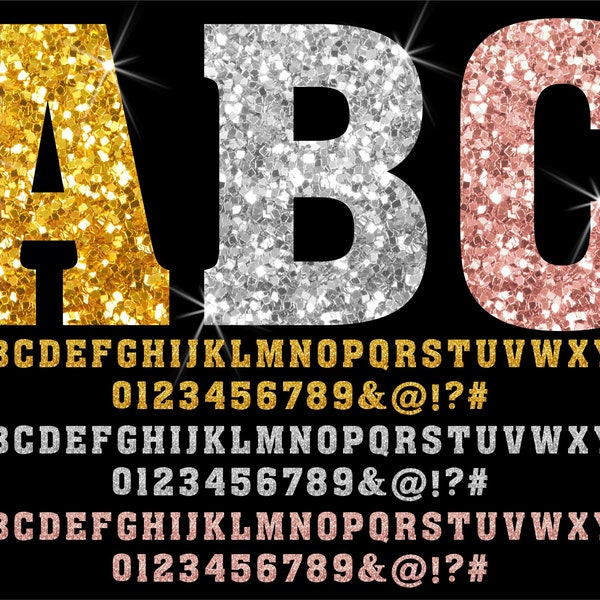 Gold Glitter Letters - Etsy UK