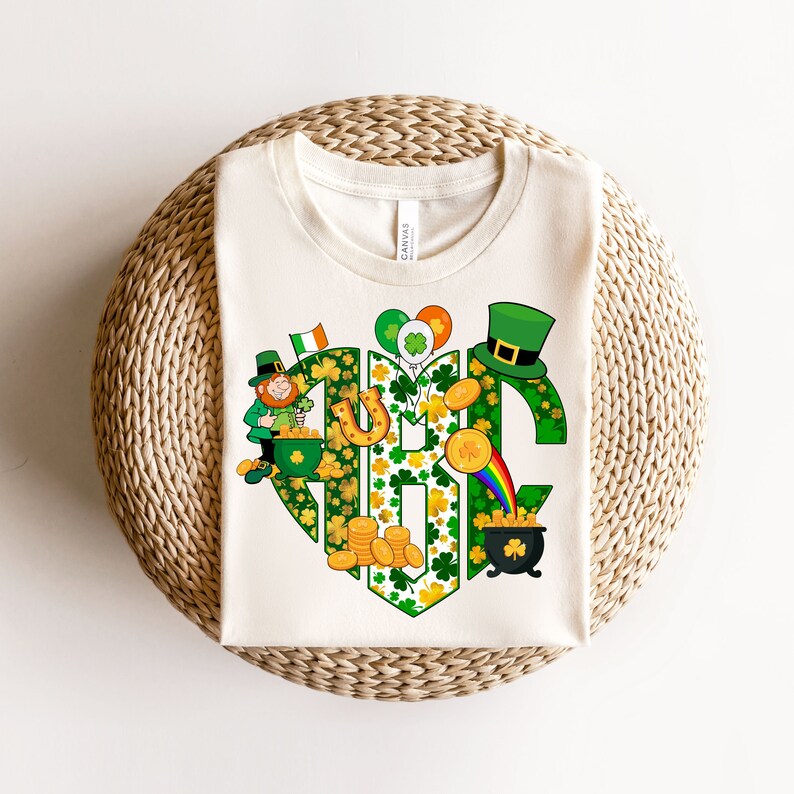St Patrick's Day Monogram PNG Letters, Shamrock Alphabet Clip Art ...