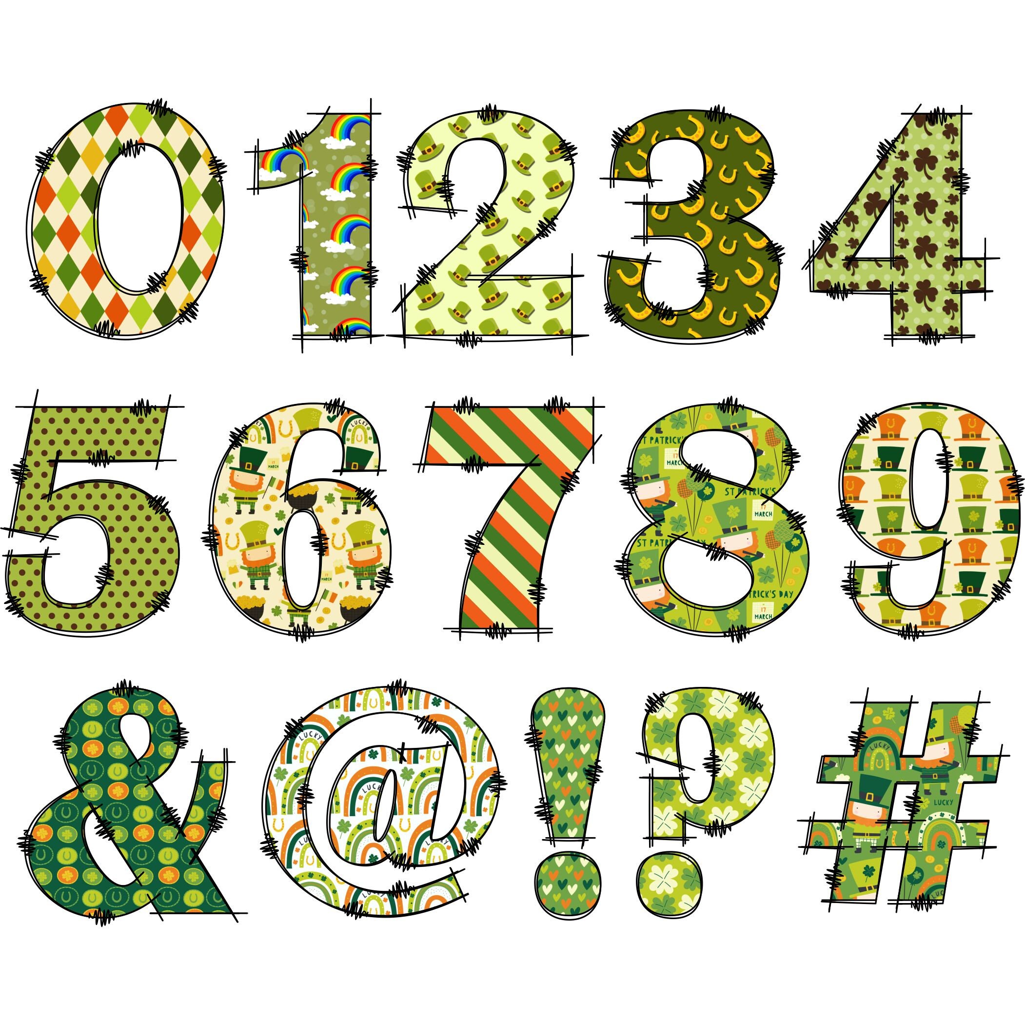 Papercraft Clovers Doodle St Paddy's Letters Patty's Day Alphabet St ...