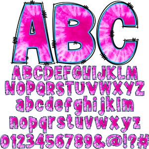 Tie Dye Alphabet PNG, Doodle Alphabet Clip Art, Transparent PNG, Doodle ...