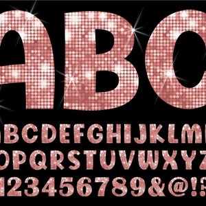 Bundle PNG Glitter Alphabet, Sparkle Clip Art, Letters Alphabet Numbers ...