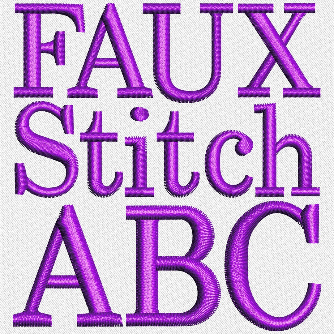 Faux Embroidery Purple Stitch, Alphabet PNG, Faux Stitch Letters, Alpha ...