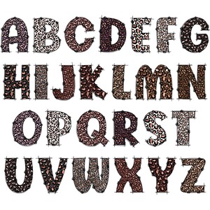 Leopard Print Alphabet PNG, Doodle Alphabet Clip Art, Transparent PNG ...