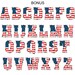 Patriotic Doodle Letters PNG, 4th of July, Independence Day, Alphabet ...