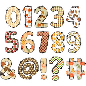 Fall Autumn Clipart Alphabet PNG, Doodle Alphabet Clip Art, PNG, Doodle ...