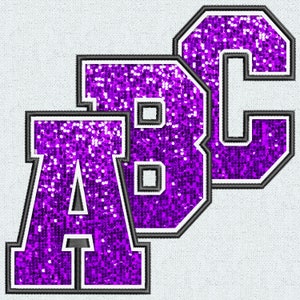 Faux Embroidery Sequin Letters BUNDLE, Faux Sequin Patch, Faux Sequin ...