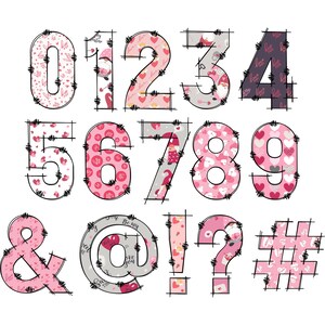 Valentine's Day Letters PNG, Love Letters Clip Art, PNG, Doodle ...