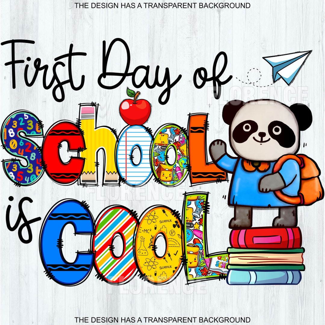 First Day of School is Cool PNG, Alpha Doodle, PNG Letters, Doodle ...
