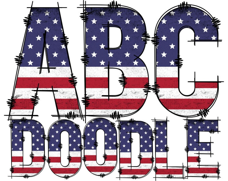 American Flag Letters PNG, 4th of July, Independence Day, Alphabet Clip ...
