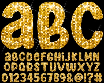 PNG Gold Glitter Alphabet, Sparkle Clip Art, Letters Alphabet Numbers ...