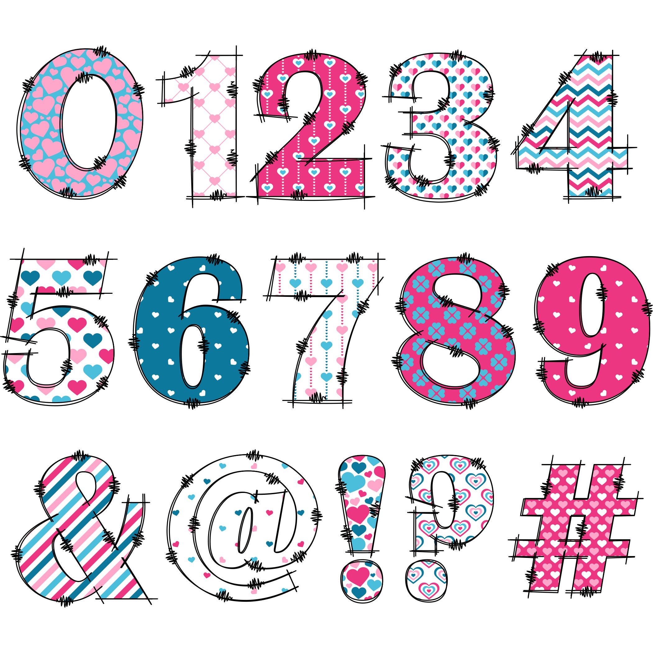 Valentine's Day Letters PNG Love Alphabet Clip Art PNG - Etsy