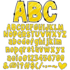 Crayon Coloring Letters & Numbers PNG, Alpha Doodle, Doodle Letters ...
