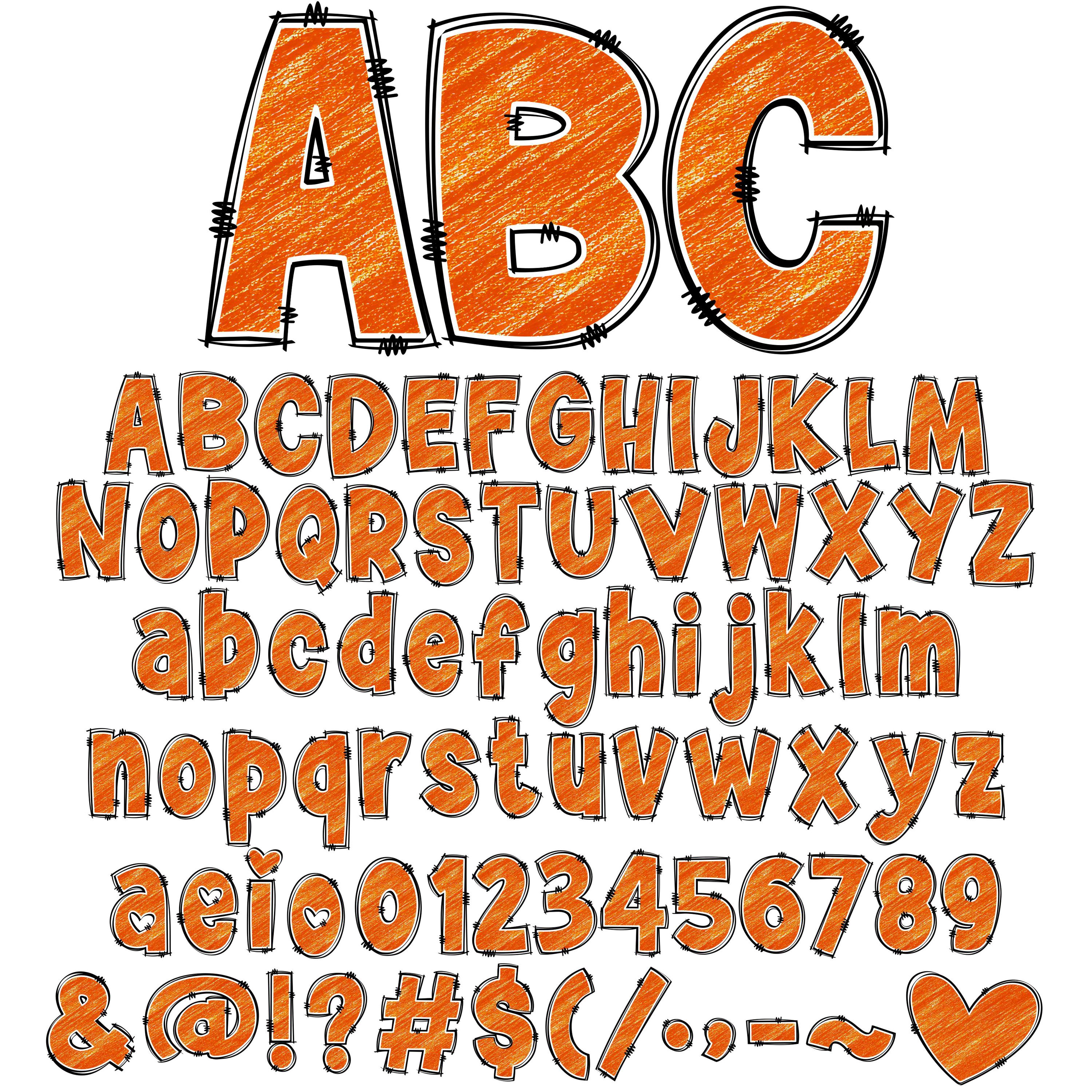 Crayon Coloring Letters & Numbers PNG, Alpha Doodle, Doodle Letters ...