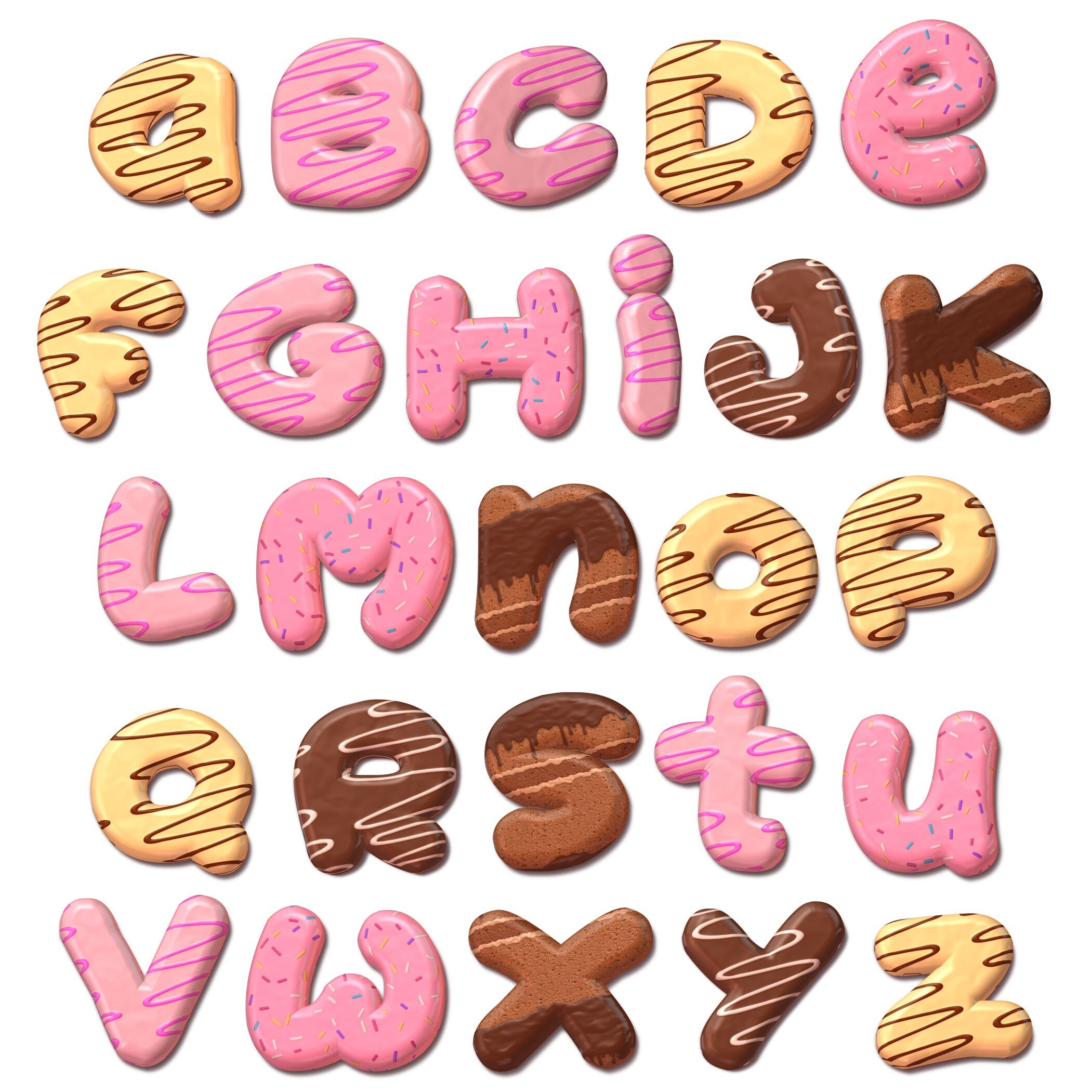 Cookies 3D Letters PNG Cookies Alphabet Clip Art PNG Candy | Etsy UK