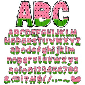 Summer Letters & Numbers PNG, Alpha Doodle, Letters, Doodle Letters ...