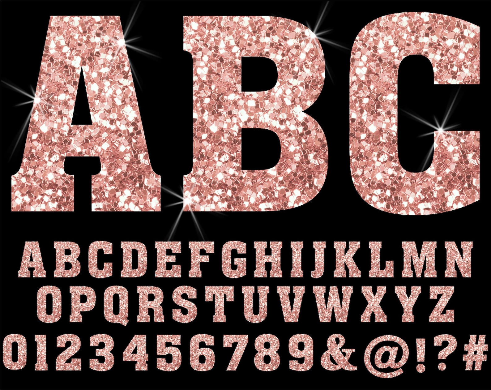 PNG Rose Gold Glitter Alphabet Sparkle Clip Art Letters - Etsy