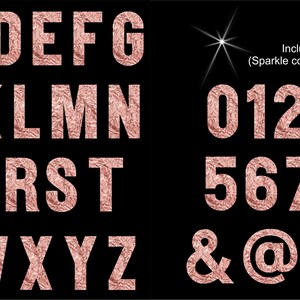 Bundle PNG Rose Gold Glitter Letters, Sparkle Clip Art, Letters ...
