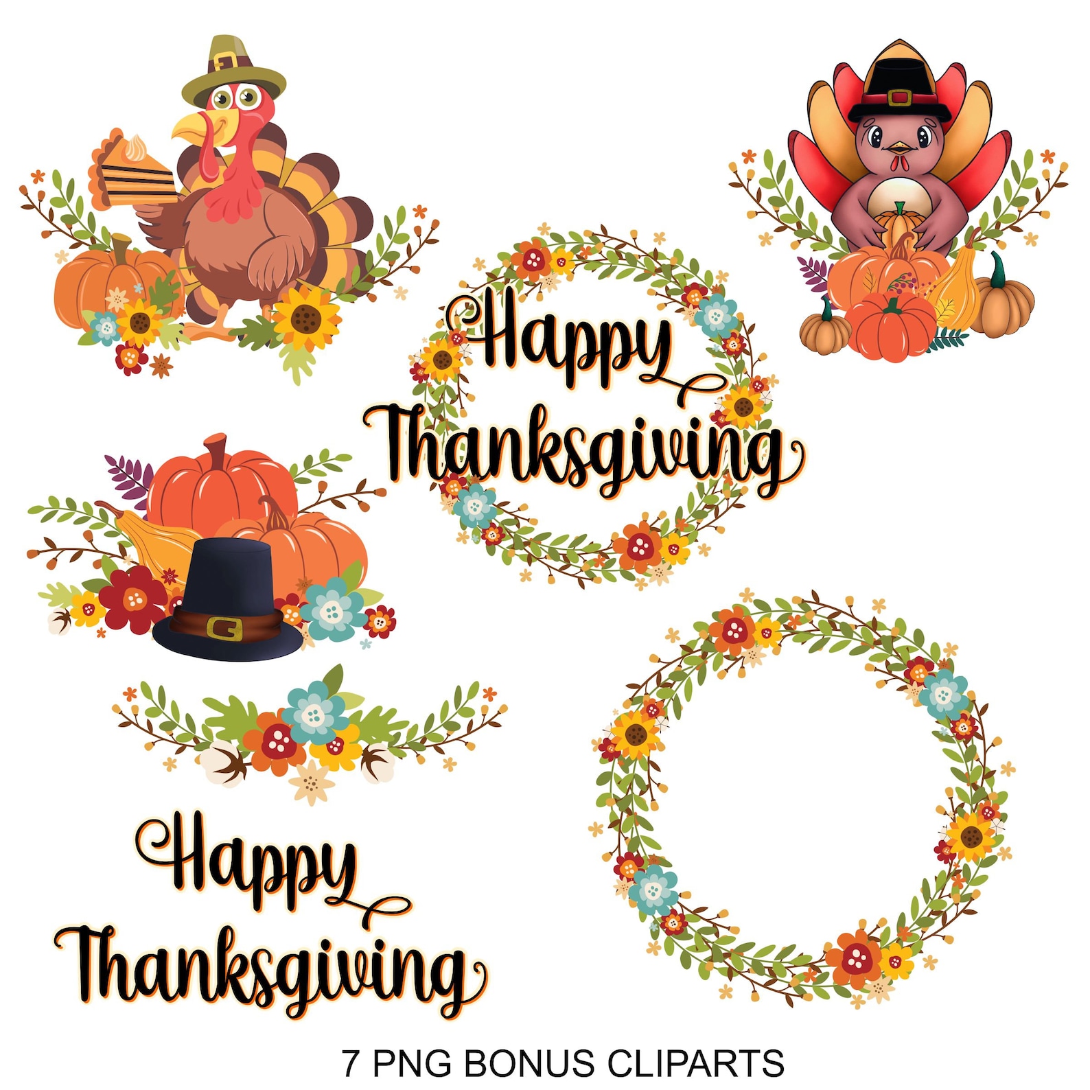 Thanksgiving Alphabet PNG Happy Thanksgiving Thanksgiving - Etsy