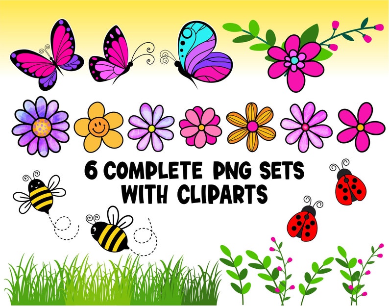 BUNDLE Spring Floral Alphabet PNG Chubby Alpha Doodle Doodle - Etsy