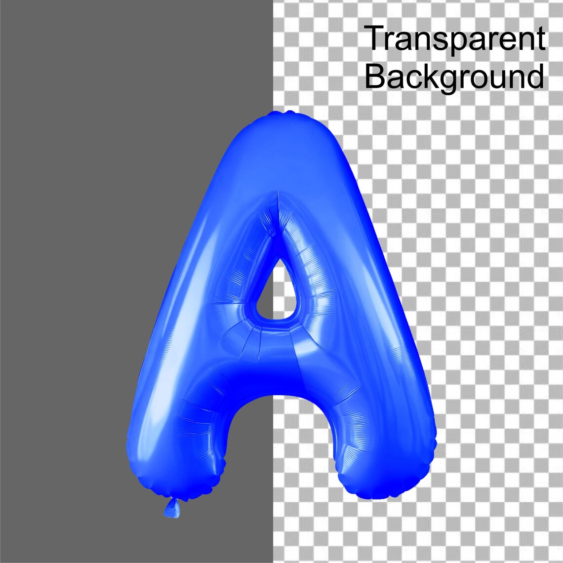 Blue Balloon PNG Letters, Transparent Background, Balloon Alphabet, PNG ...