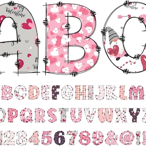 Valentine's Day Letters PNG, Love Alphabet Clip Art, PNG, Doodle ...