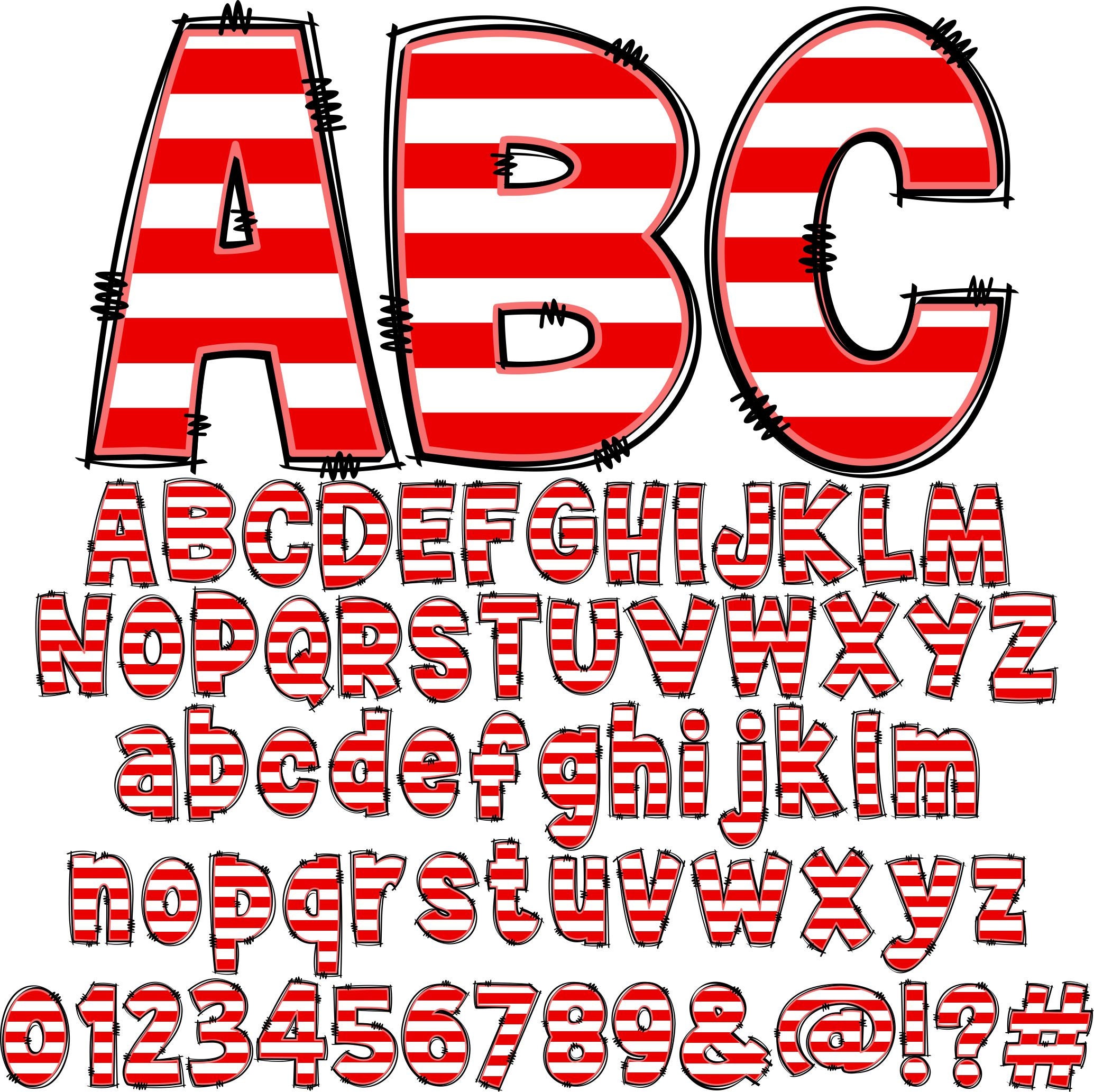 Patriotic Doodle Letters Alphabet PNG, 4th of July, Independence Day ...