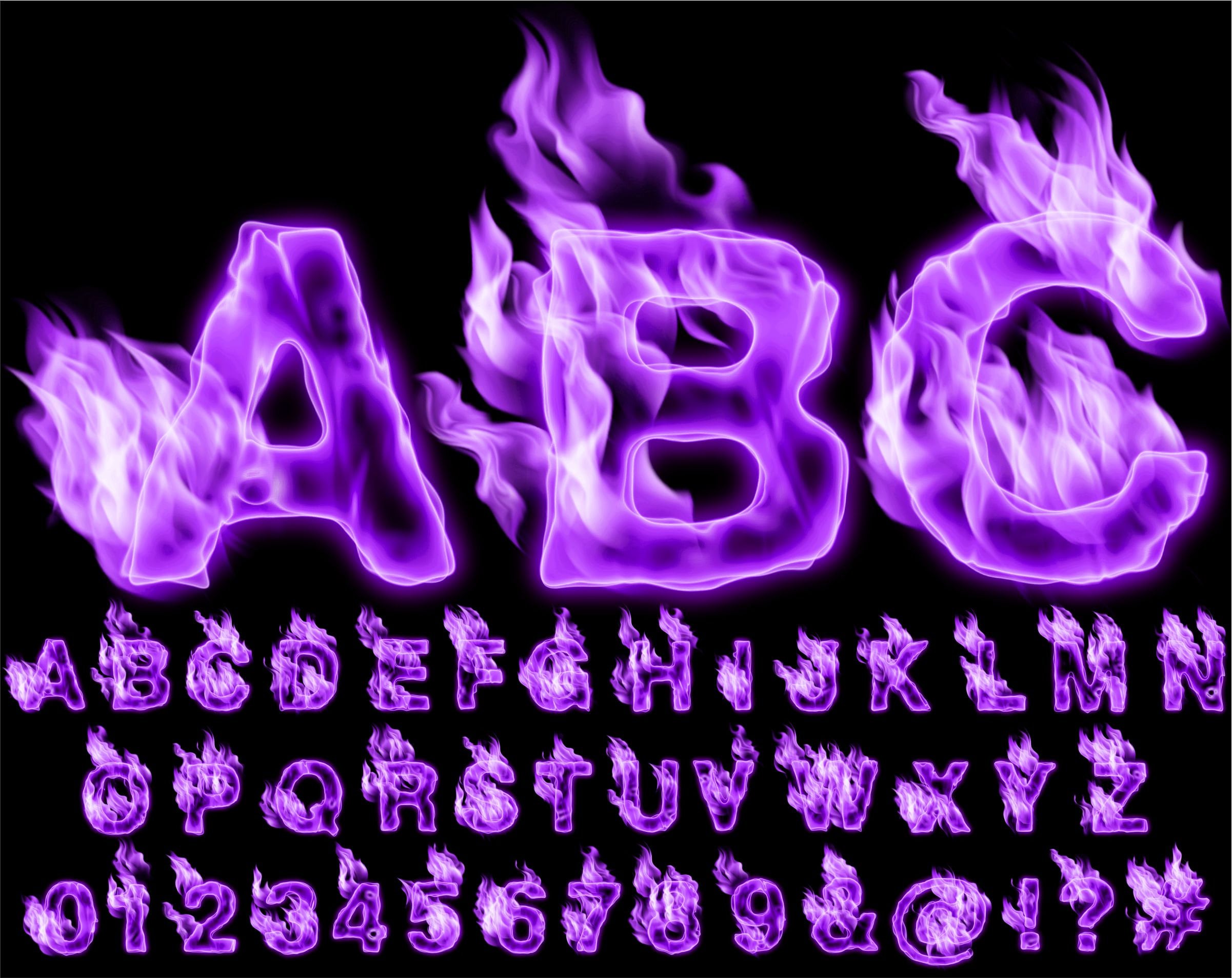 Colorful Flame Letters
