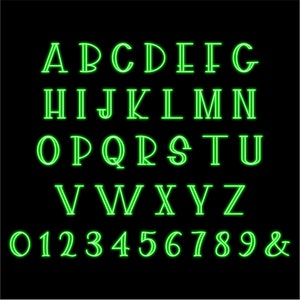 Neon Glow Effect Alphabet PNG Clip Art Letters Font Instant Download ...