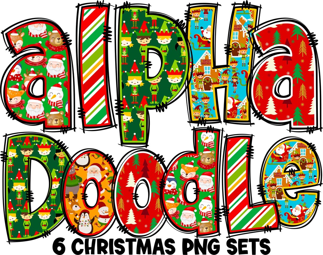 Christmas Alphabet PNG, Santa Claus, Elves, Christmas Letters ...