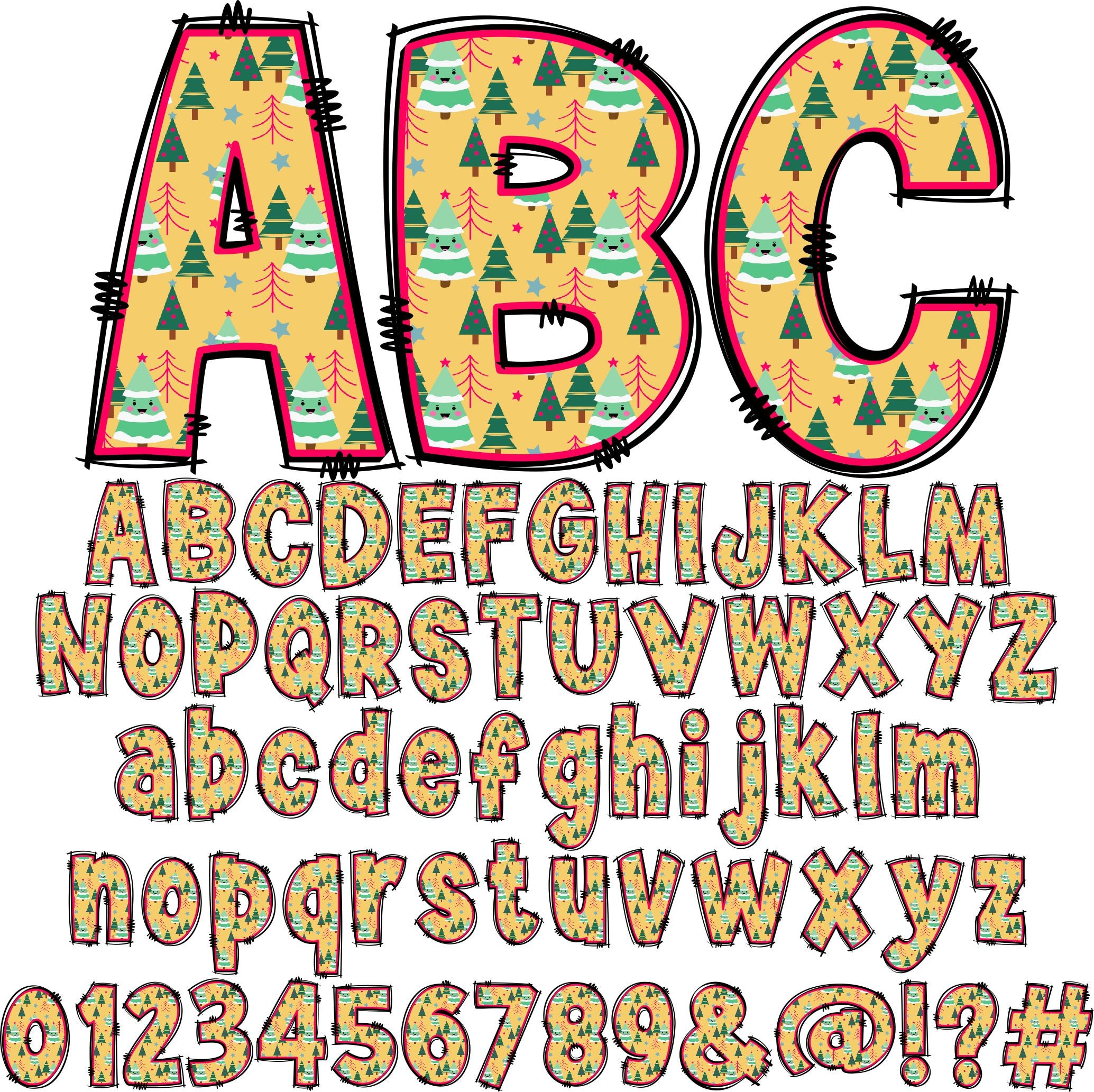 Pink Christmas Alphabet PNG Christmas Letters Christmas - Etsy