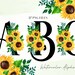 Watercolor Flowers Alphabet PNG, Black Yellow Floral Clip Art ...