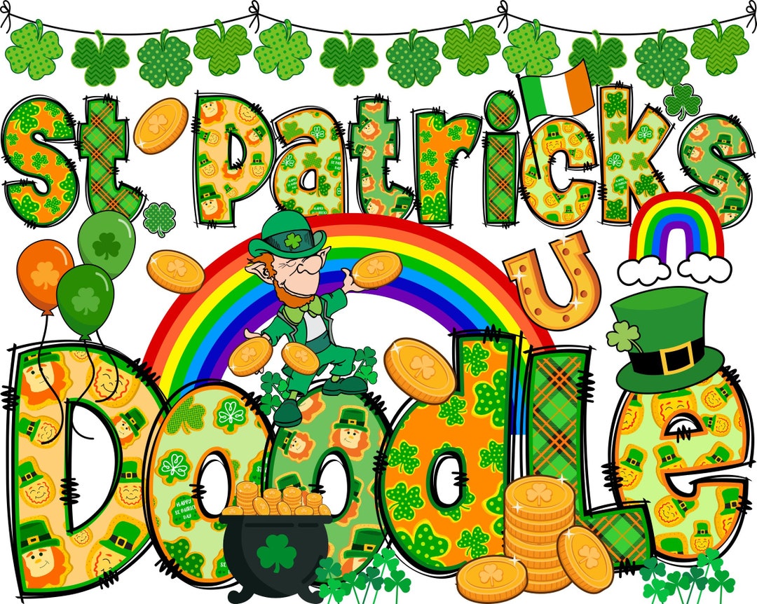 St Patrick's Day Letters PNG Shamrock Alphabet Clip Art - Etsy