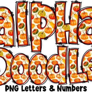 Fall Autumn Letters & Numbers PNG, Alpha Doodle, Letters, Fall Doodle, Doodle Letters PNG ...