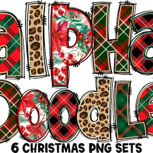 Christmas Alphabet PNG, Cheetah Print, Christmas Letters, Christmas ...