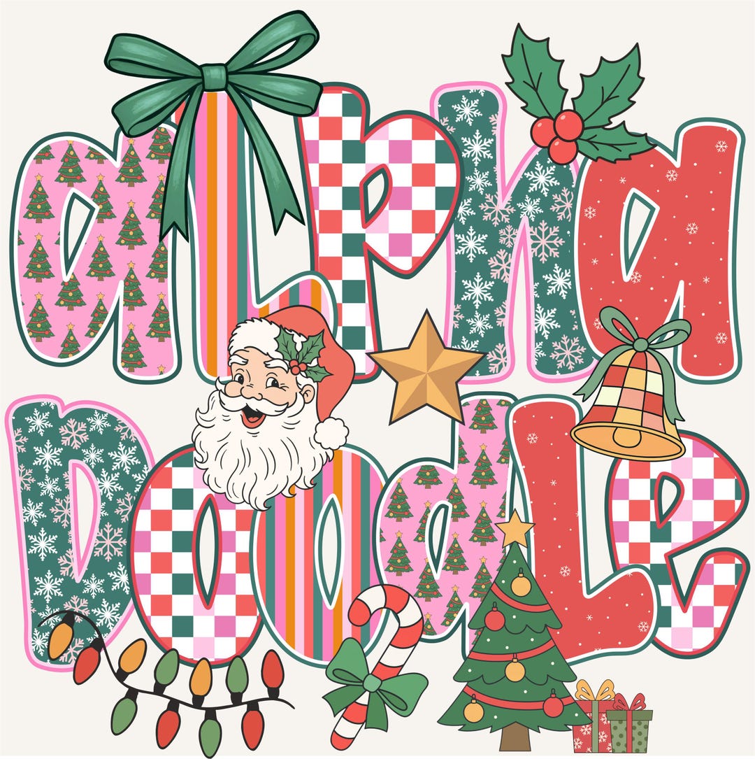 Preppy Christmas Alphabet, Preppy Christmas PNG, Christmas Preppy ...