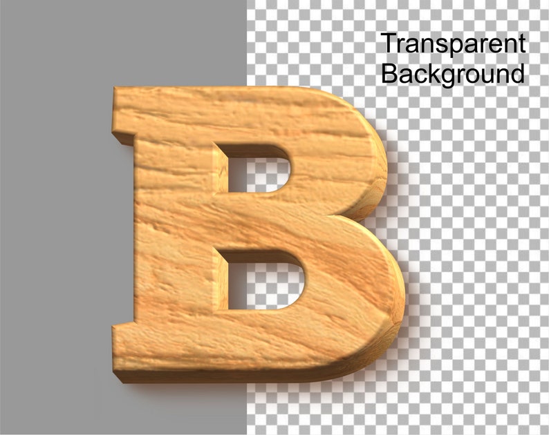 3D Wood PNG Letters, Transparent Background, Wooden Alphabet Clip Art ...