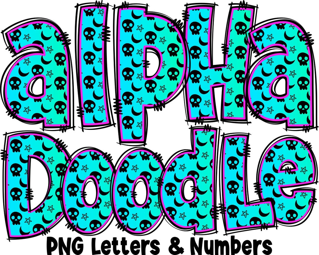 Halloween Alphabet PNG, Halloween, Halloween Day, Alpha Doodle, PNG ...